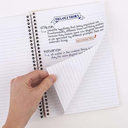 Five Star Small Spiral Notebook, 5 Subject, College Ruled Paper, 180 Sheets, 9-1/2" x 6", Color Will Vary, 1 Count (06184)