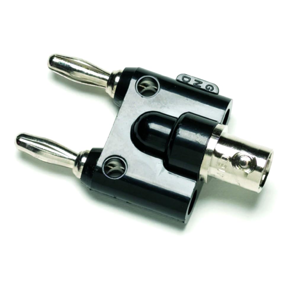 Fluke BP881 BNC to Male Double Stacking Banana Plug, Nickel-Plated Finish, 122 Degree F Temperature