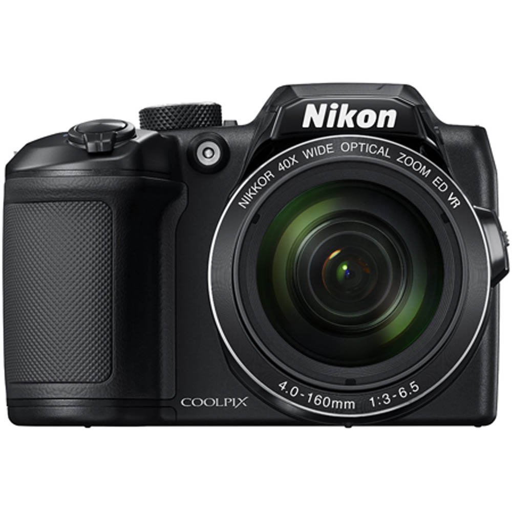 Nikon COOLPIX B500 16MP 40x Optical Zoom Digital Camera Black Bundle with 16GB Memory Card, Camera Bag for DSLR and 4X Rechargeable AA Batteries with Charger
