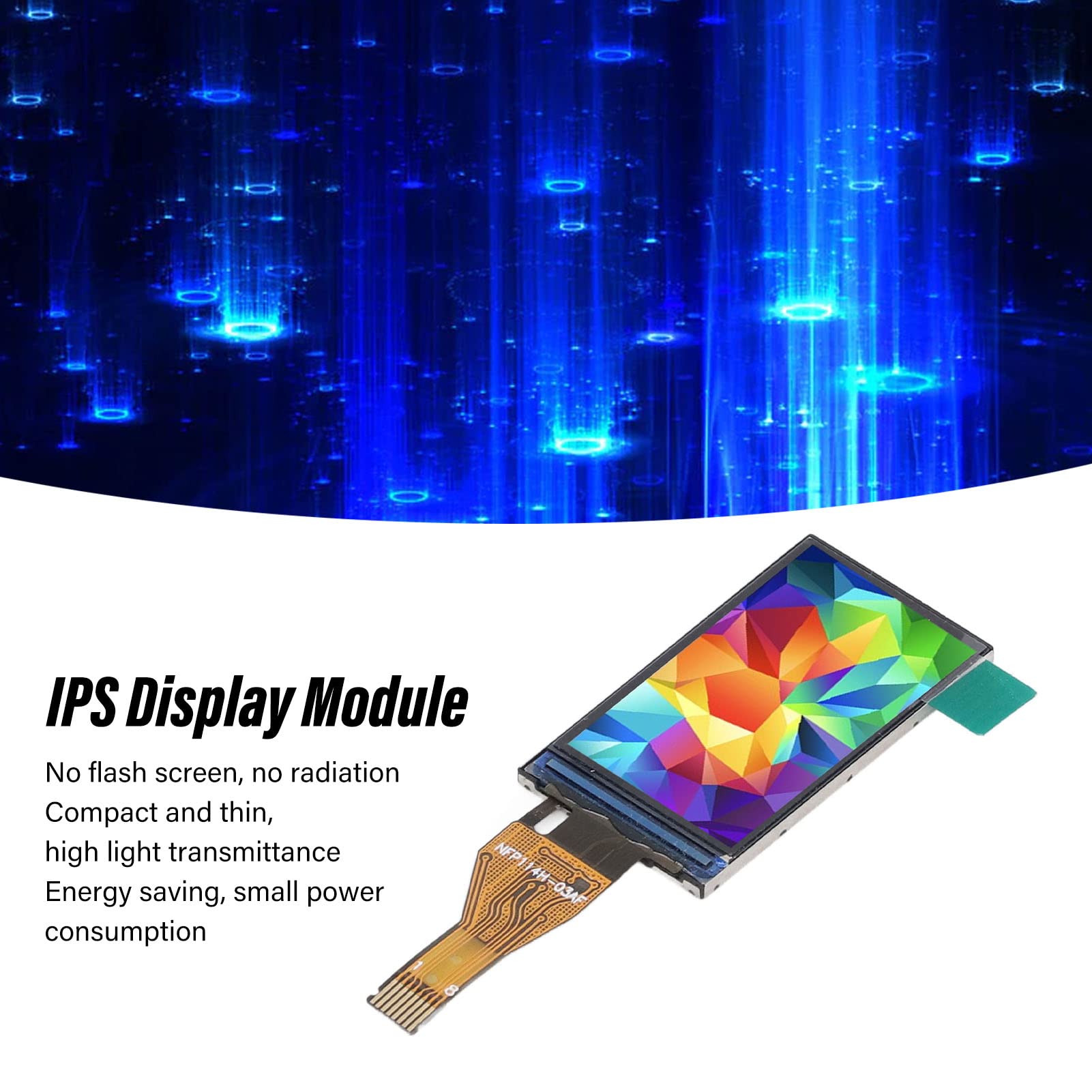 Aoutecen TFT IPS Display Module, Bright Energy Saving Thin 135x240 Resolution IPS Display Module Quick Response Non Radiation for Controller Board