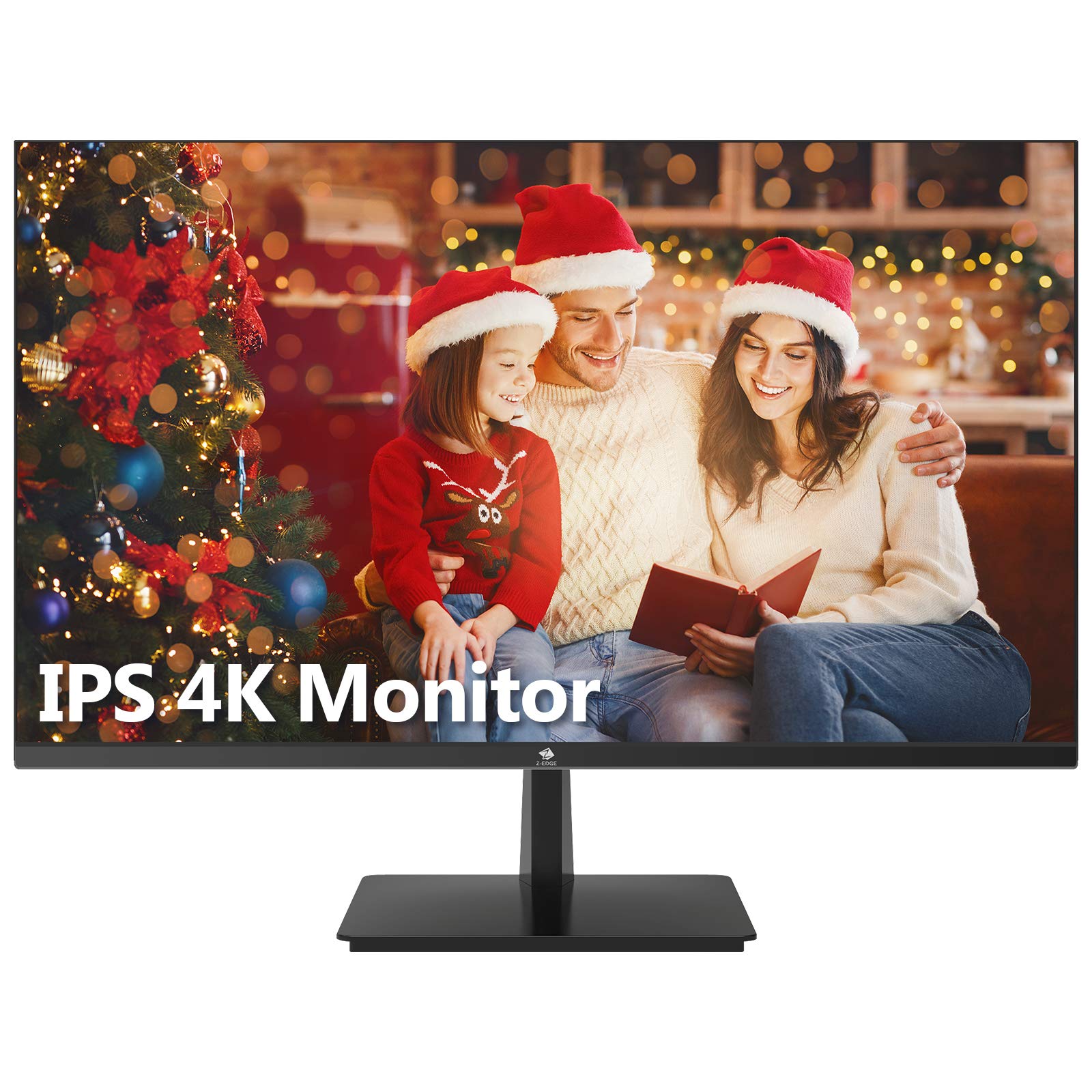 Z-Edge U27I4K 27-inch Gaming Monitor Ultra HD 4K 3840x2160 IPS LED Monitor, 250 cd/m², 4 ms Response Time, HDMIx2+DPx2, Built-in Speakers, FreeSync Technology