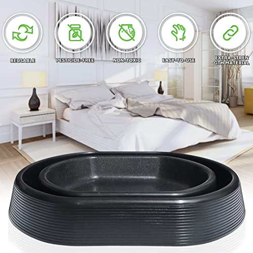 Bed Bug Interceptors | Bed Bug Interceptor Traps | Insect Trap, Monitor, and Detector for Bed Legs (Black-8 pcs)