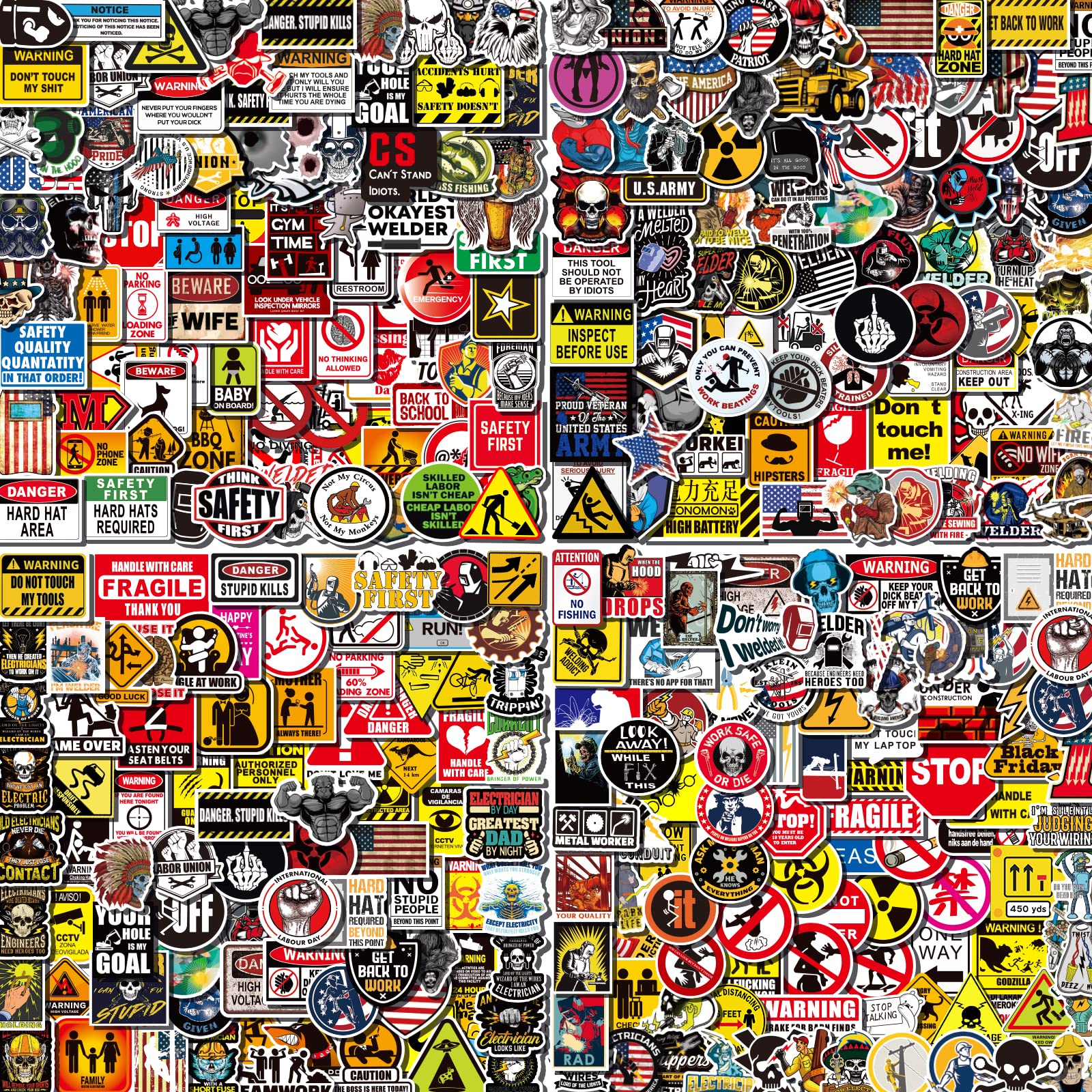 Arme 400 Pcs Hard Hat Stickers, Welding Stickers for Men&Adults Helmet, 100% Vinyl Helmet Sticker Construction Electrician Ironworker Oilfield Pipeliner Stickers for Funny Hard Hat Stickers for Adults