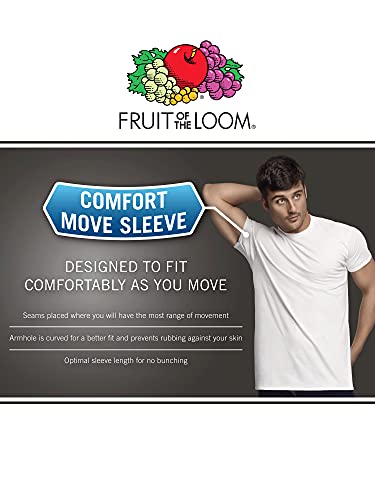 Fruit of the Loom mens Short Sleeve Pocket T-shirt Underwear, 6 Pack - Assorted Earth Tones, Large US