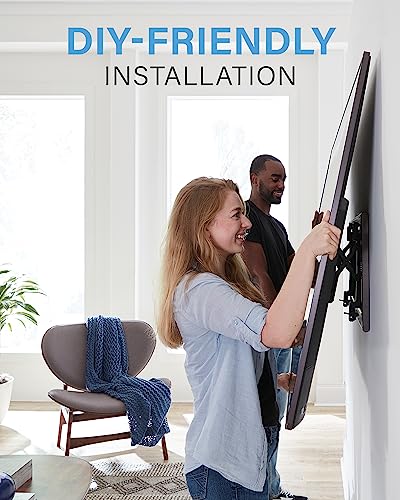 SANUS Advanced Tilt Premium Universal TV Wall Mount for 46β to 90β Flat-Panel TVs - Low Profile, Smooth Extension & Easy to Install - Model VLT6-B1
