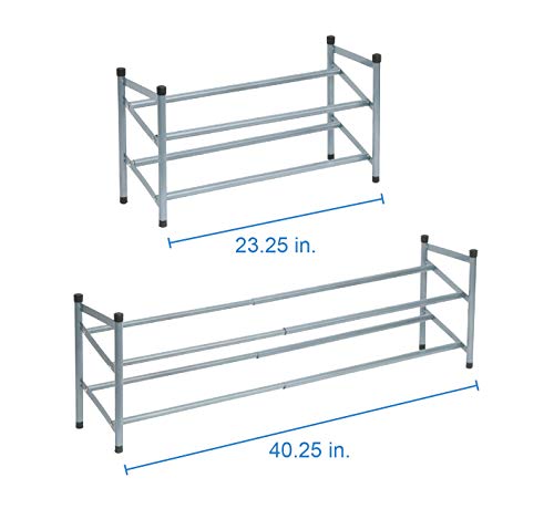 Topline Expandable 2-Tier Shoe Rack Organizer