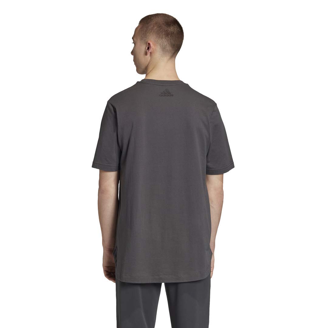 adidas Men's Tan Big Logo Tee Dgh Solid Gray Large