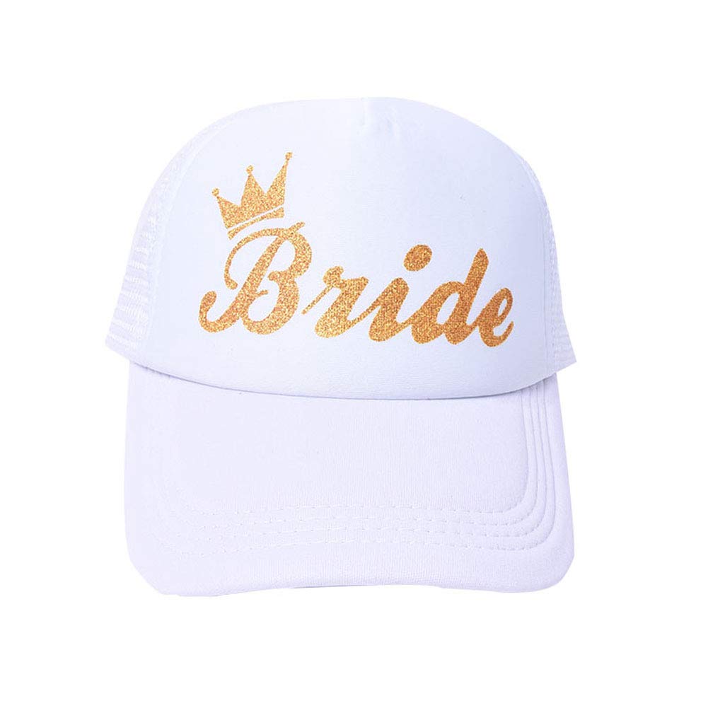 6 Pack Pink Team Bride Baseball Hats Bachelorette Party Bridal Wedding Shower Mesh Caps for Women Girls