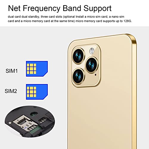 Dilwe 6.1'' Pro Unlocked Cellphone, 4GB 64GB Dual SIM Card 4G Network Mobile Phone, Face ID Unlocked Smartphone for Android 11 4000mah Battery(6.1'' Black)