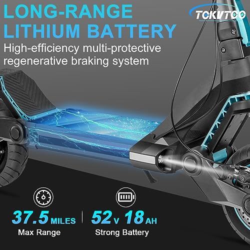 Electric Scooter Adults 30 MPH, Powerful 1200W Motor Foldable Kick Scooter Up to 28-37 Miles, 10" Tires Sports Scooter Commuting Electric Scooter, Double Shock Absorption and LCD Touch Screen (Grey)