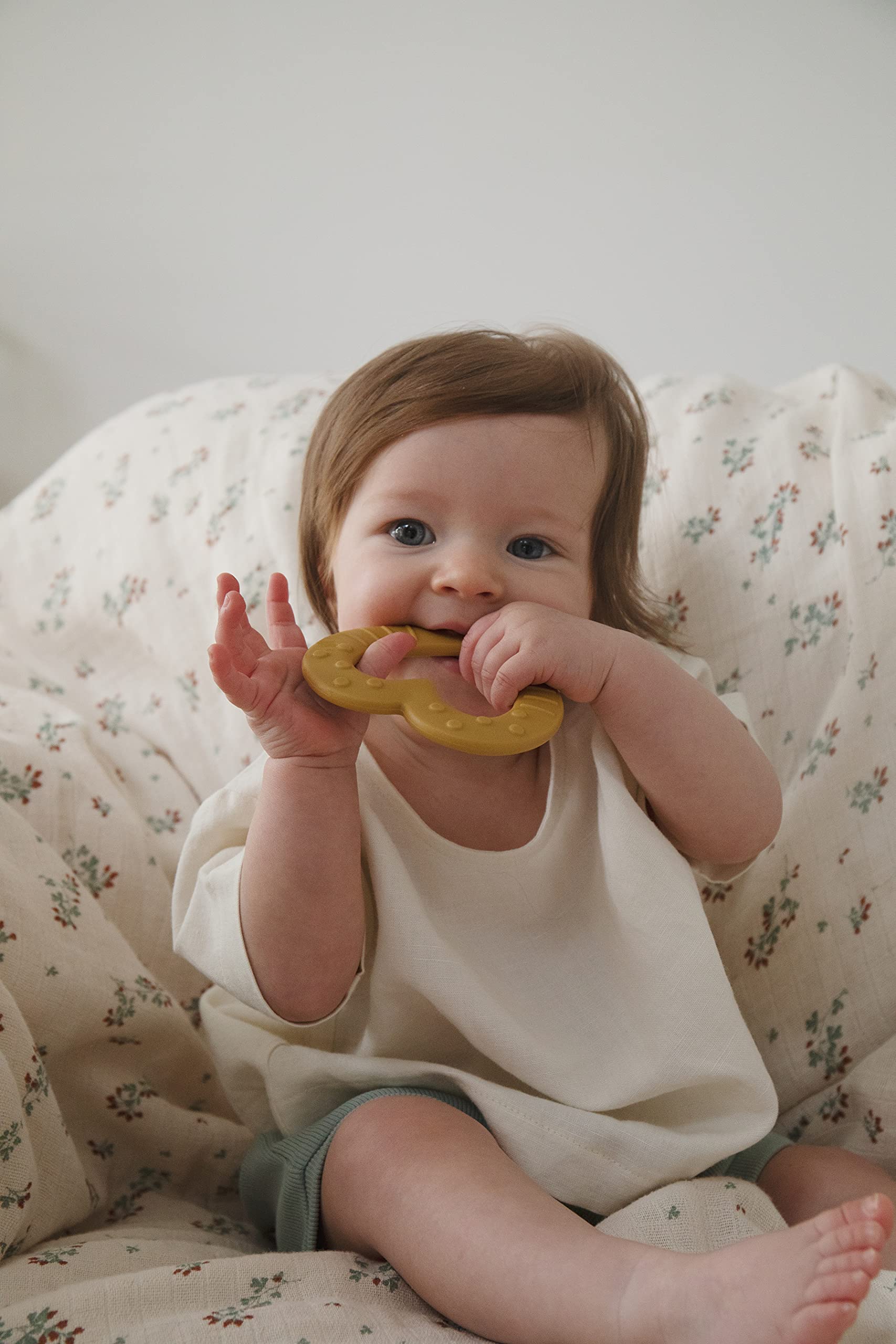 BIBS Baby Bitie Teether | BPA Free | Made in Denmark, Star, Pink Plum