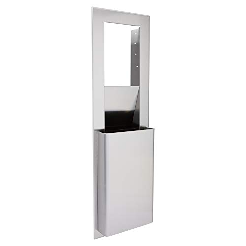 Recessed Trash Receptacle for 12" Cavities by GP PRO (Georgia-Pacific), Stainless Steel, 59451, 17.000" W x 8.000" D x 56.000" H