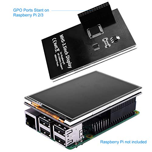 kuman 3.5 Inch Touch Screen with Protective Case 320x480 Resolution TFT LCD Display for Raspberry Pi 3B+, 2B, B+