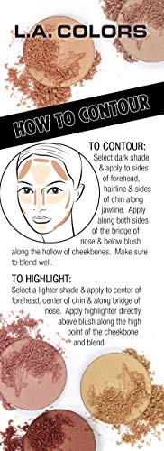 L.A. Colors I Heart Makeup Contour Palette, Medium-Deep, 1.04 Ounce