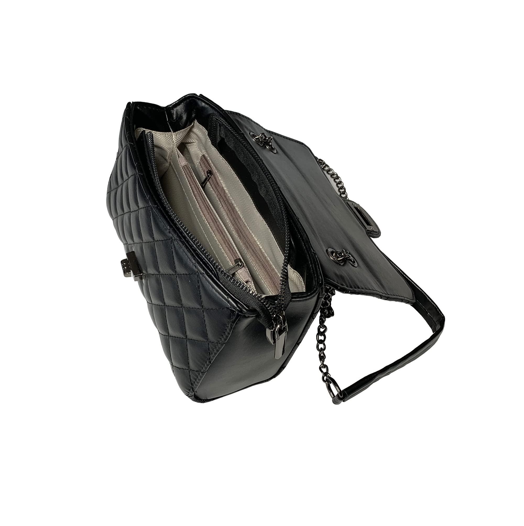 capasin Quilted Small Crossbody Women'S Shoulder Handbags Purses Bags (Black C)