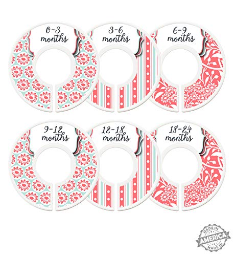 Modish Labels Baby Clothes Size Dividers, Baby Closet Organizers, Size Dividers, Baby Closet Organizers, Closet Dividers, Clothes Organizer, Nursery Décor, Girl, Flowers, Shabby Chic (Baby)