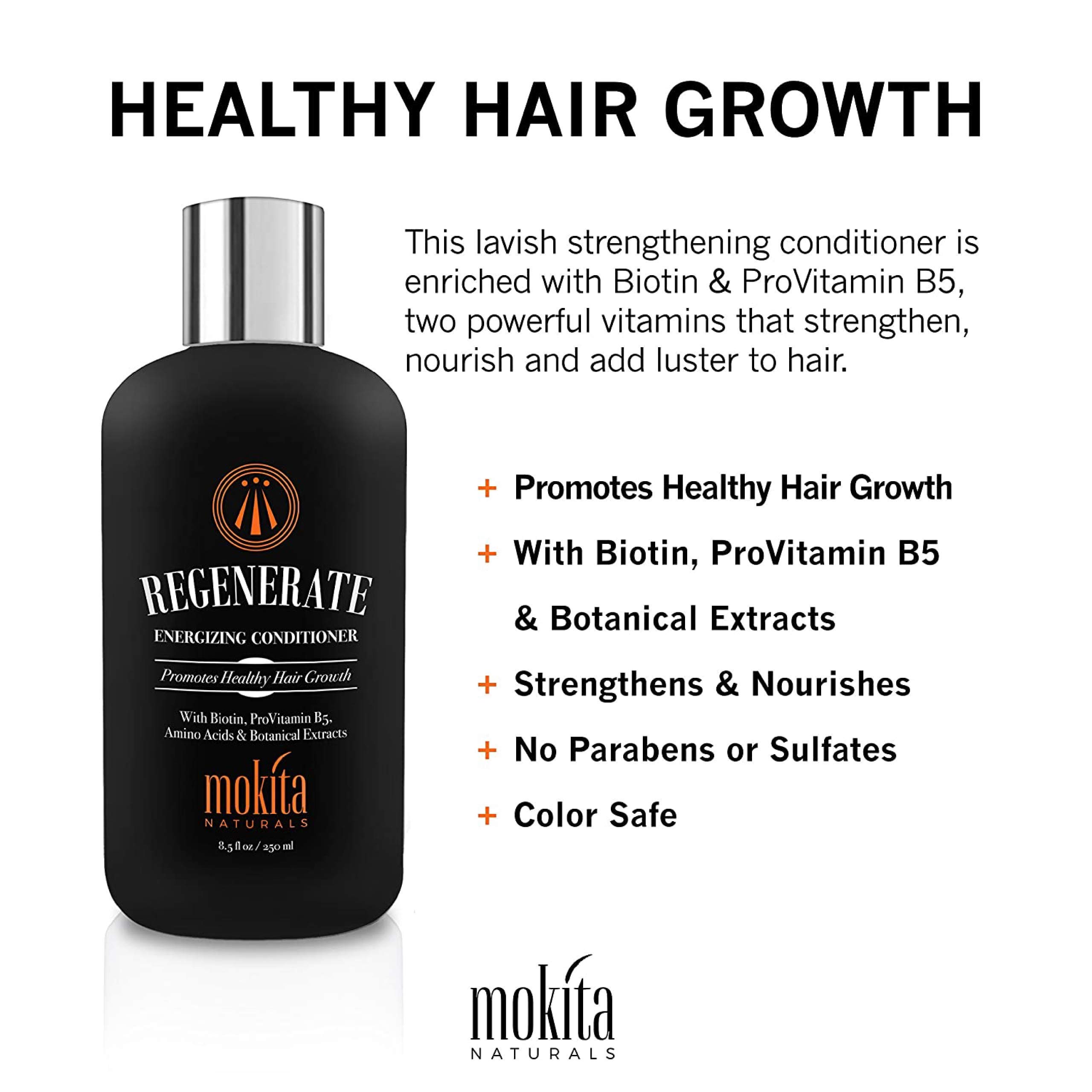 Mokita Naturals Regenerate Volumizing Shampoo and Regenerate Energizing Conditioner Bundle