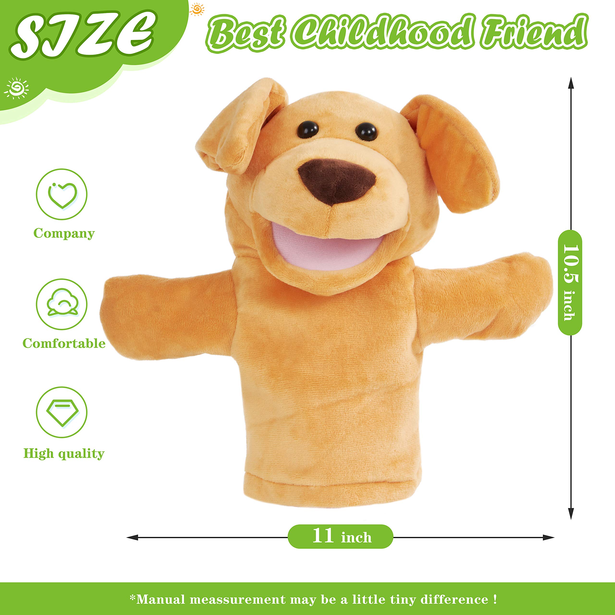 CozyWorld Dog Hand Puppet Puppy Muppets Plush Toys Show Developing Intelligence Gifts for Adults and Kids,10‘’