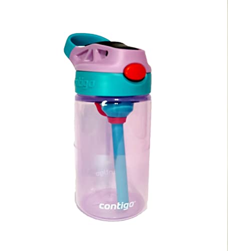 Contigo Kids Water Bottle, 14 oz with Autospout Technology β Spill Proof, Easy-Clean Lid Design β Ages 3 Plus, Top Rack Dishwasher Safe β Grape Sorbet