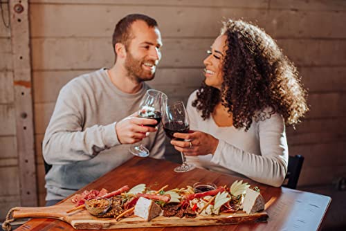 TOSCANA - a Picnic Time brand - Artisan 30" Acacia Charcuterie Board with Raw Wood Edge, Cheese Board, Serving Platter, (Acacia Wood)