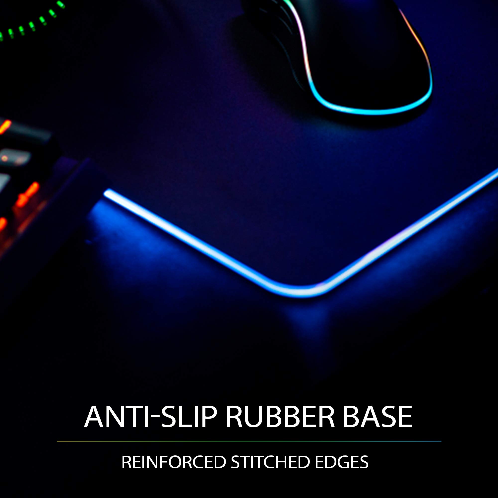 Board | Extended White RGB Gaming Mouse Pad/Mat XXL: 10 Lighting Modes 7 Monochromatic Light, Maximum Control and Speed, Ultra Thick 4mm, Non-Slip Large Mousepad and Keyboard Mat 31.5"x11.8"x0.16"