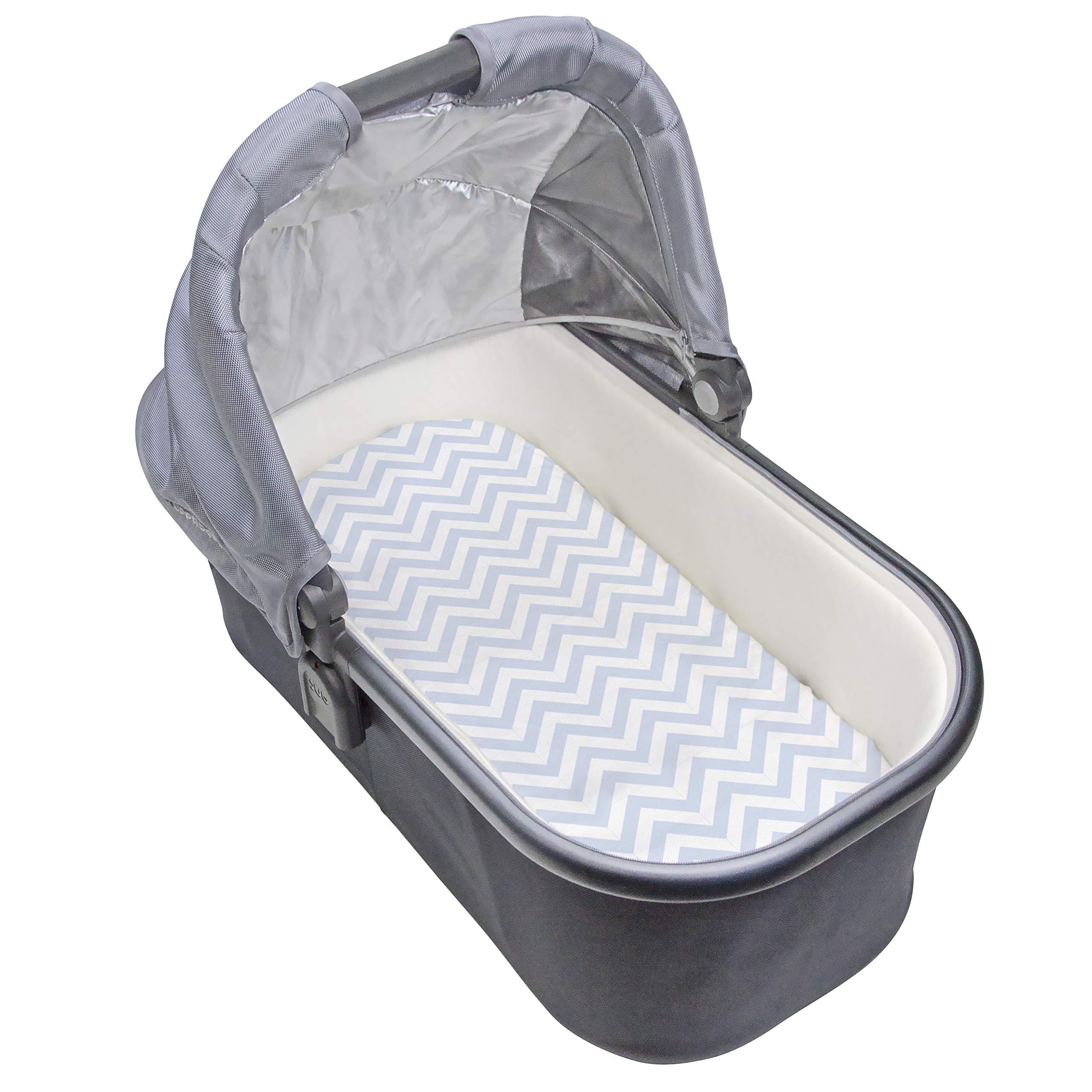 Kushies Baby Fitted Bassinet Sheet, Blue Chevron