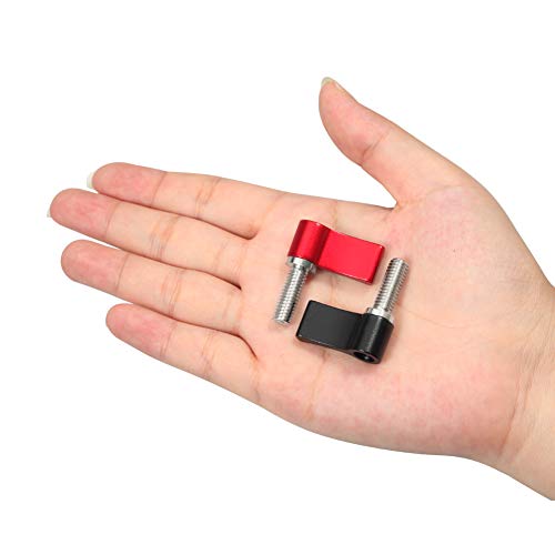 SPEEDWOX 2 Pcs M6 17mm Screw with Handle Thumb Screw Male Threading Rotating Knob Adjustable Thumb Lever Screw Rotating Knob Adjustable Thumb Lever Screw Rotating Knob with Single Wing(Red)