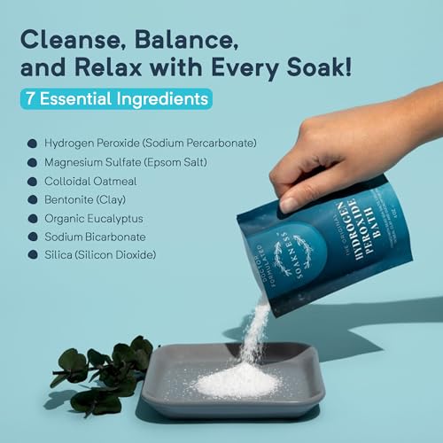 Soakness Hydrogen Peroxide Epsom Salt Bath Soak & Foot Spa (3-Pack) β Patented Formula for Muscle Recovery, Skin Detoxification & Relaxation β Created with Doctor Expertise - Foot Soak for At-Home Spa