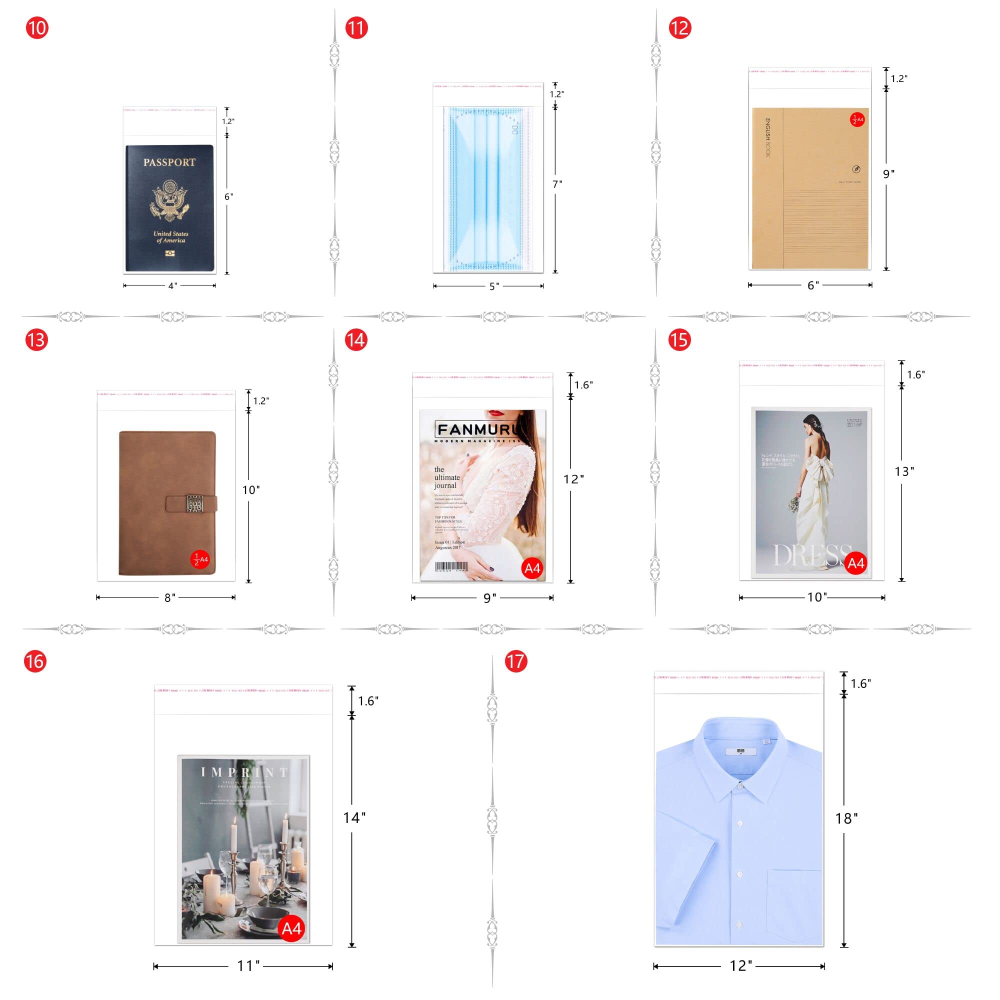 Clear Self Adhesive Cellophane Bags 2x3" Self Stick Cello Baggies 200pcs OPP Poly Glassine Bags 2mil for Seeds Battery Coins Beads Earrings Clip Broken Diamond