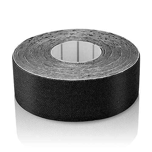 Akozon Muscle Adhesive Tape, 1Roll Cotton Elastic Strain Injury Sports Sticker Bandage (Black)