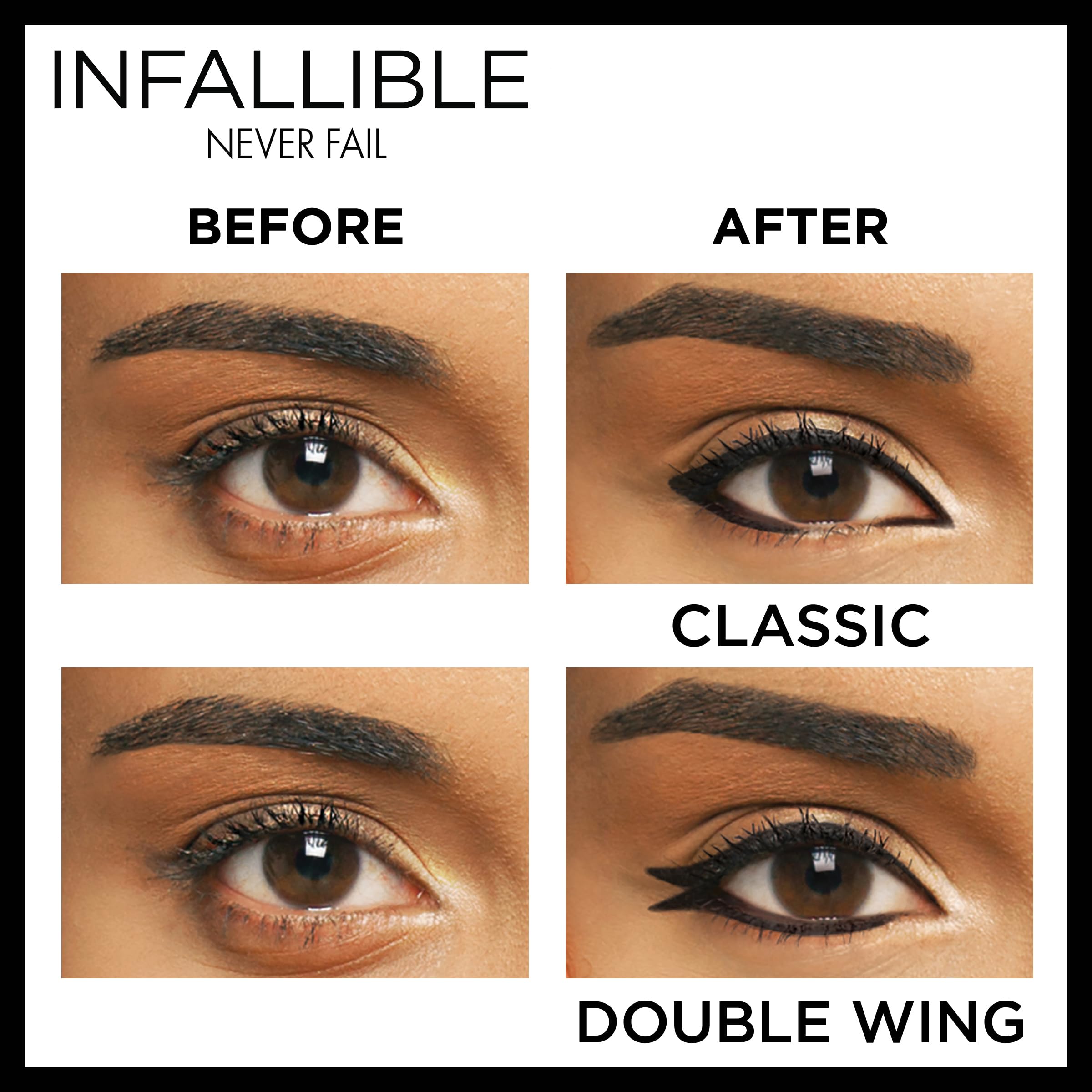 L'Oreal Infallible Never Fail Eyeliner, Carbon Black [591], 0.008 oz