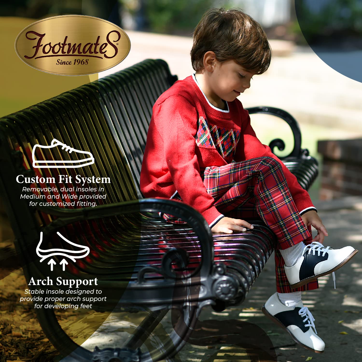FootMates Unisex Cheer 3 (Infant/Toddler/Little Kid) White/Navy Oxford 11 Little Kid M/W