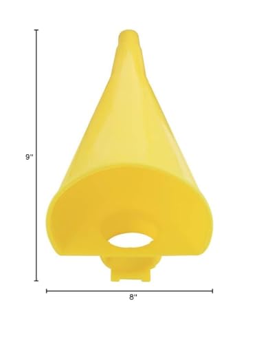 Eagle Plastic Funnel for Type I Metal Safety Cans, 5"x 7"x 12", Made of Chemically Resistant High-Density Polyethylene, Yellow, Made in The USA, F15FUN