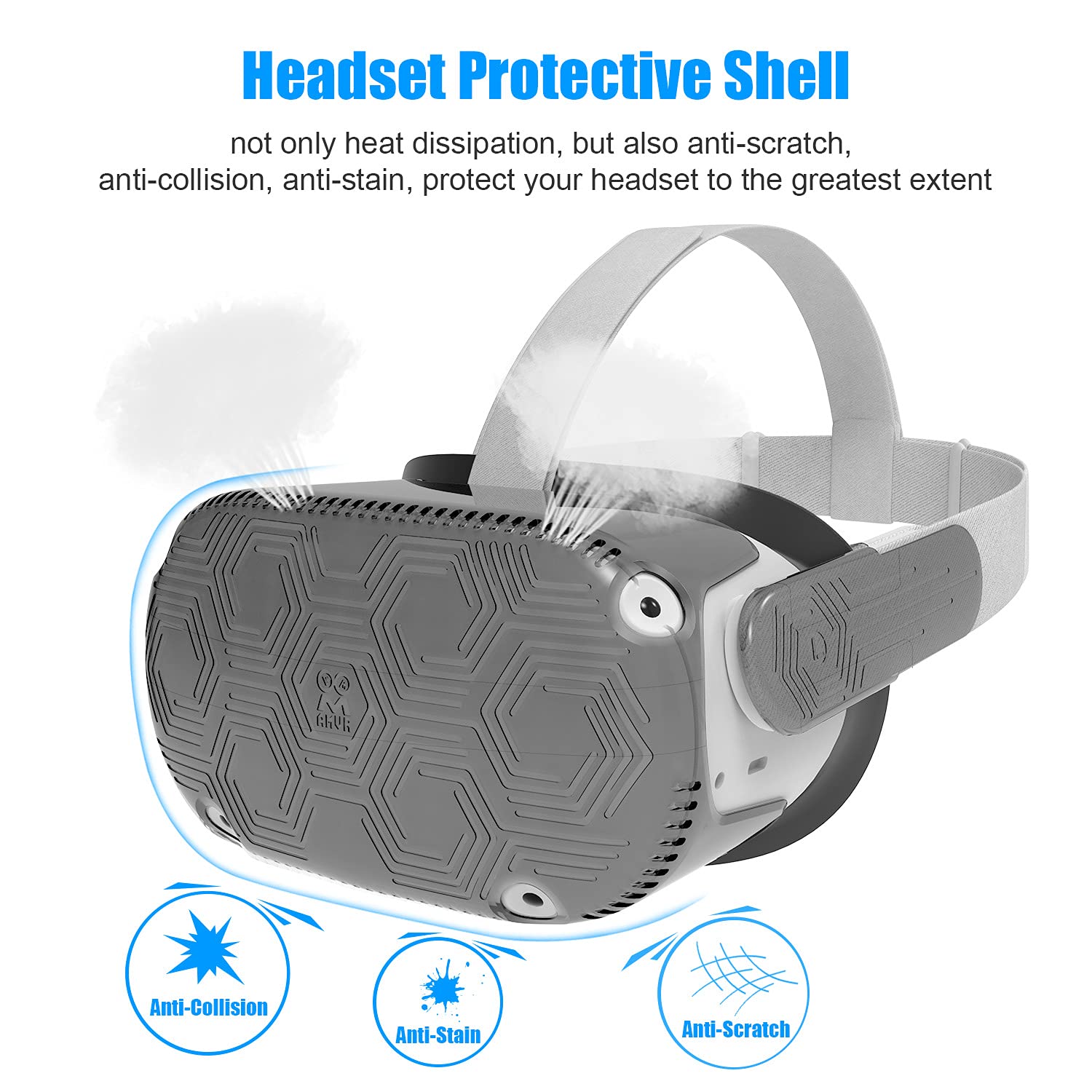 AMVR Touch Controller Grip Cover and Headset Protective Shell for Oculus Quest 2 Accessories