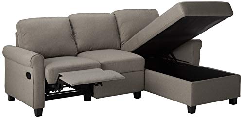Serta Copenhagen Reclining Sectional with Right Storage Chaise - Gray
