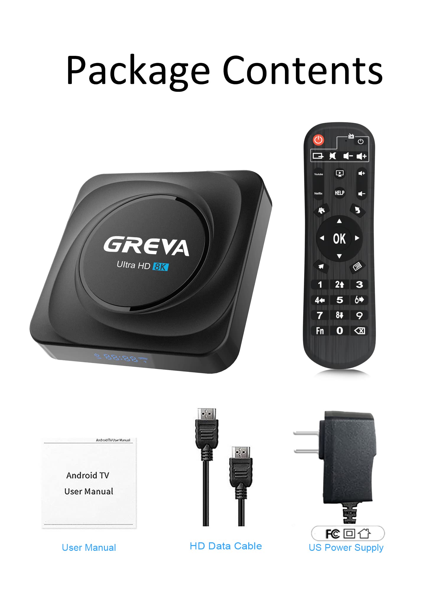 Android 11 TV Box R Lite 4K HDR Support Voice Remote Control with Chromecast Built-in Google Certified Streaming Media Player