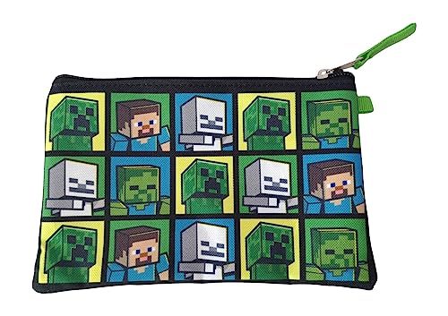 Bioworld Minecraft Creepers 5pc Backpack Bookbag Set Licensed