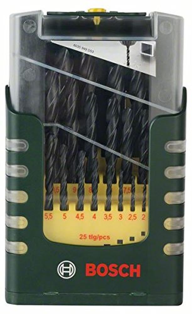 Bosch 2607017153 Metal Drill Bit-Set Hss-R 1-13mm 25 Pcs