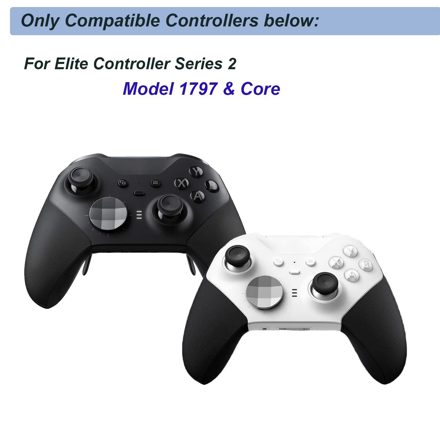 for Elite Series 2 Thumbsticks, D-Pads, Paddles Trigger Buttons Replacement with Tools for Xbox One Elite Series 2 Controller Model1797, Elite Series 2 Core -Blue