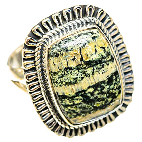 Ana Silver Co Green Swiss Opal Ring Size 8.5 (925 Sterling Silver) - Handmade Jewelry, Bohemian, Vintage RING121947