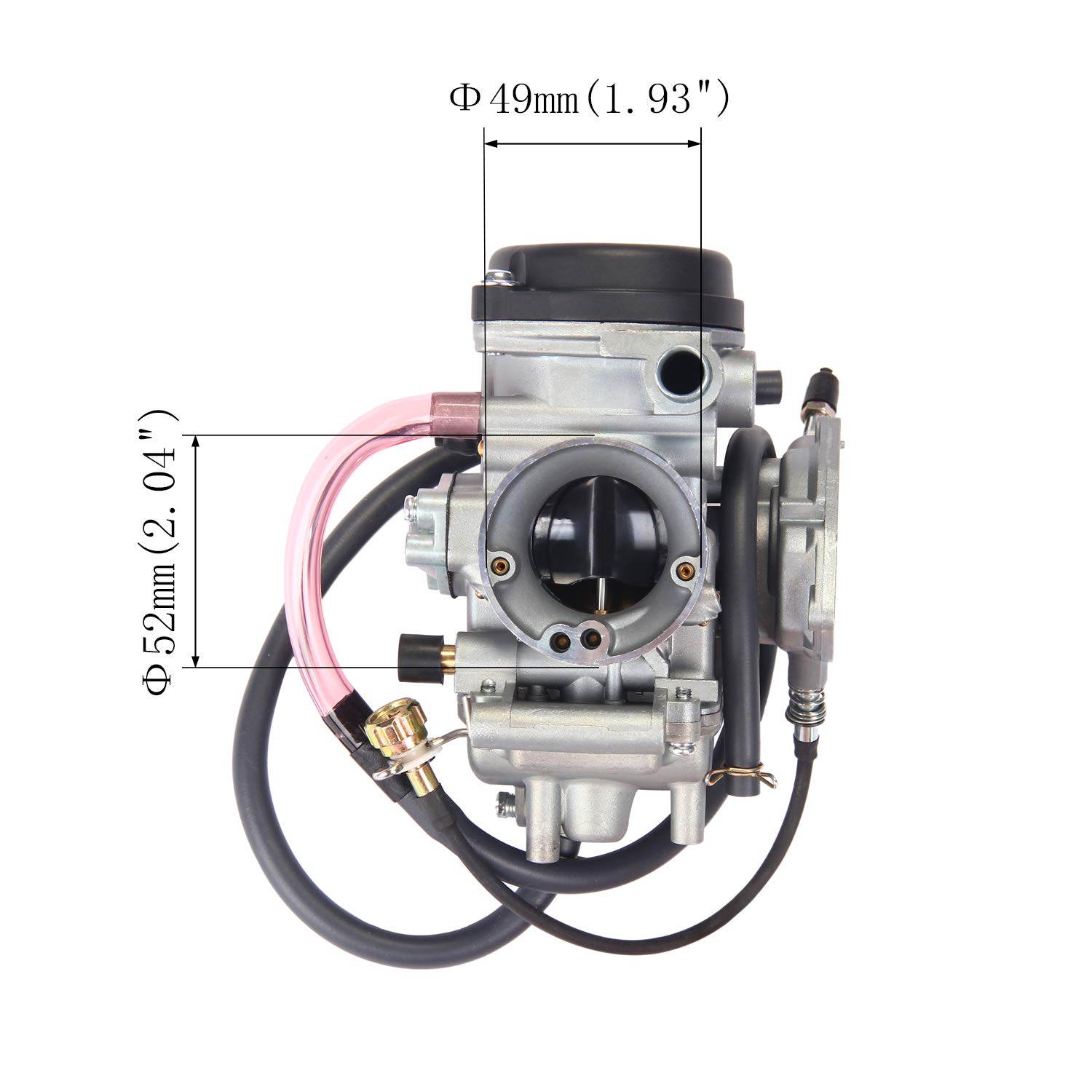 Carburetor Compatible with 2000-2006 Yamaha Big Bear 400 & Kodiak 400 YFM400, 2004-2006 Bruin 350, 2007-2012 Grizzly 350 450, 2006-2010 Wolverine 350 450 YFM 4x4 ATV Carb Replacement Parts