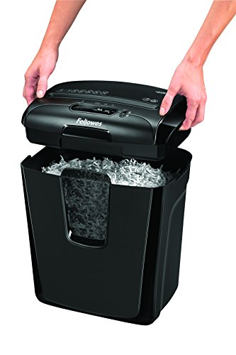 Fellowes 4605801 Powershred 49C 8-Sheet Cross-Cut Paper and Credit Card Shredder, Black