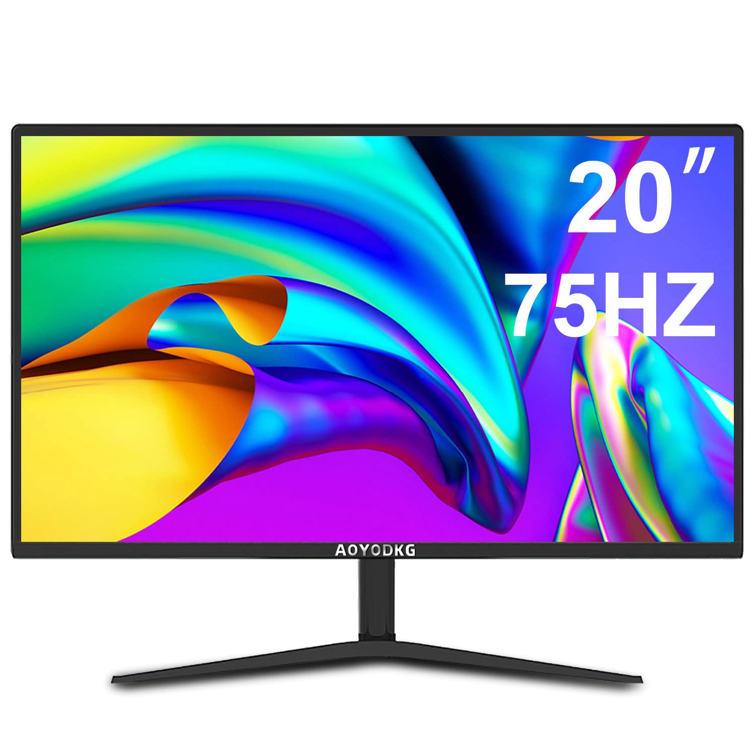 AOYODKG HD Monitor,1600p VA Display,75Hz Refresh Rate,5ms Response Time,Wide Viewing Angle, Ergonomic Tilt,HDMI&VGA Ports 16:9 LED 20-inch Computer Screen for Game Daily Office