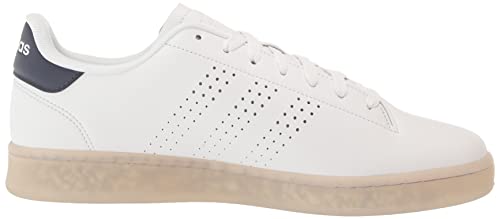 adidas Men's Advantage Ecogrind Tennis Shoe, White/Shadow Navy/White, 9
