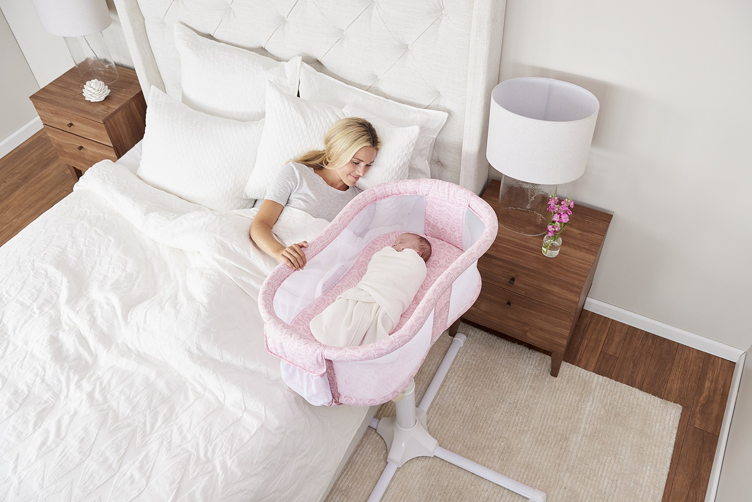 Halo Bassinest Swivel Sleeper Premiere Series Bassinet, Rose Leaf