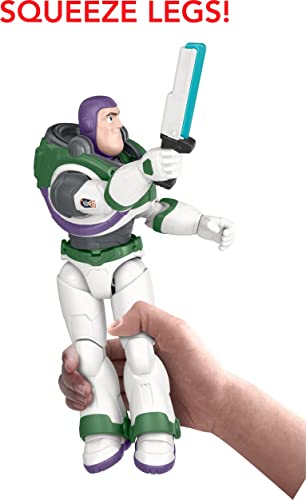 Disney and Pixar Lightyear 12-in Action Figure with Motion, Lights & Sound, Buzz Lightyear with Slashing Laser Blade