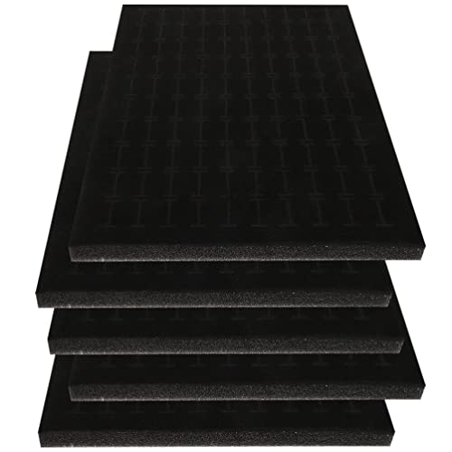 ARTIBETTER Jewelry Storage Insert - Foam Jewelry Inserts (3pcs) - Black Velvet Ring & Earring Display Pad for Jewelry Storage Box