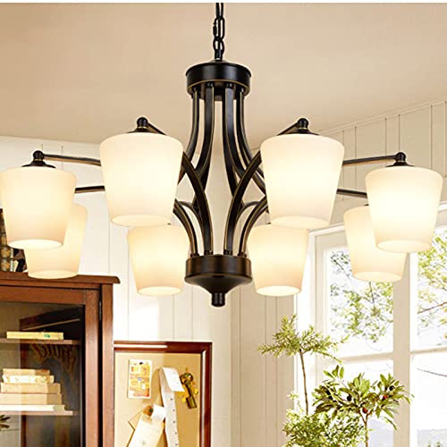 AAXYZX Ceiling Lights, Luxury Iron Pendant Light Modern Large Ceiling Lamp 8 (Color : Golden, Size : 8)