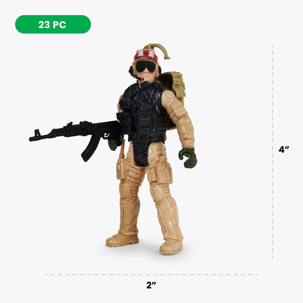 Boley 6-Pack Soldier Toy Set - Elite Force Army Men Figurines and Accessories β Pretend Play Soldier Toys for Kids - Ages 3 and Up!