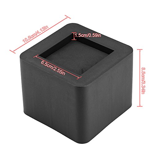 Gavigain 4pcs Set Furniture Riser Furniture Leg Risers PP Plastic Non Slip Riser for Table Desk Bed Sofa Black Color
